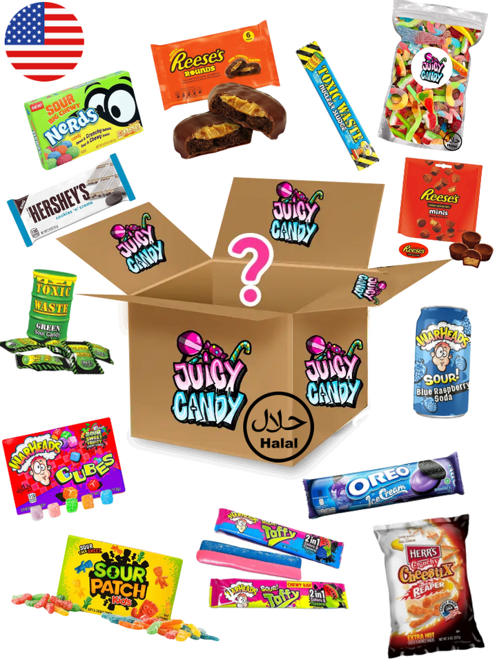 Elegantes Mystery Box Amerikanische Sigkeiten Bilder